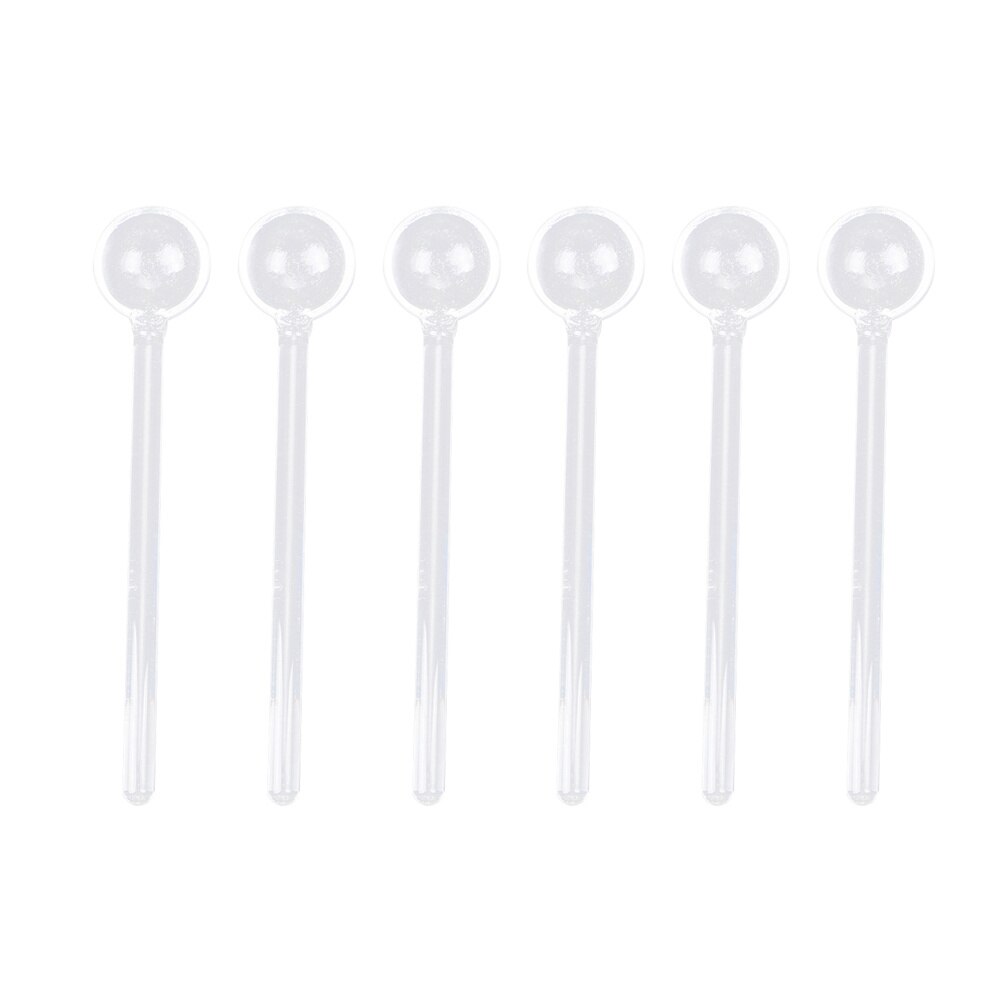 6PCS Long Handle Glass Tea Spoons Tableware Clear ... – Grandado