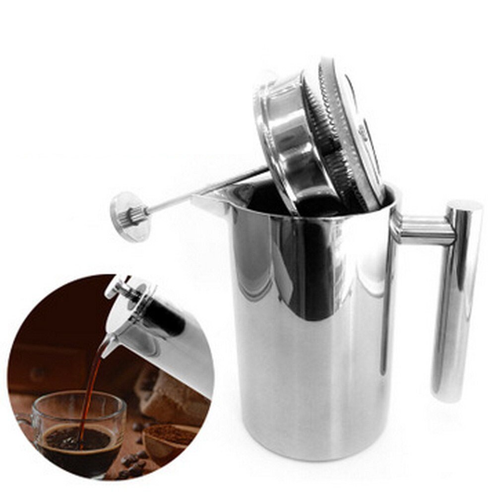 Stainless Steel Filter Coffee Pot Double-layer Ins... – Grandado