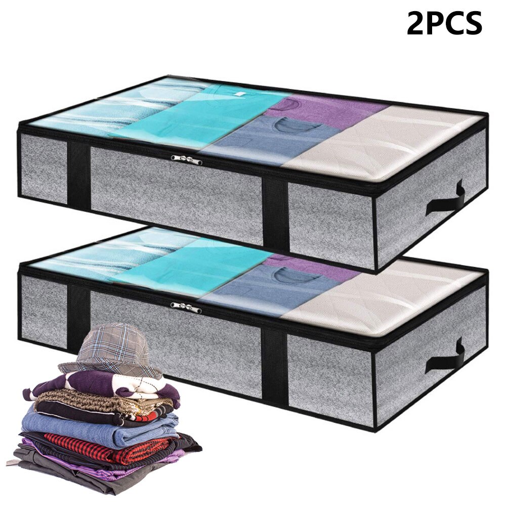 2Pcs Non-Woven Underbed Storage Cabinet Organizer ... – Grandado