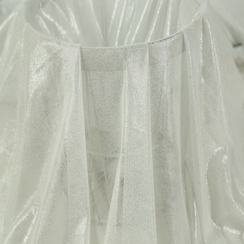 Polyester white soft stretch tulle mesh fabric Dre... – Grandado