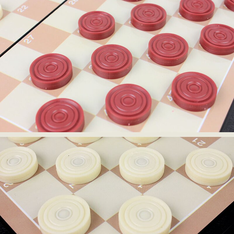 100 Checkers Plastic Magnetic Checkers Set Portabl... – Grandado