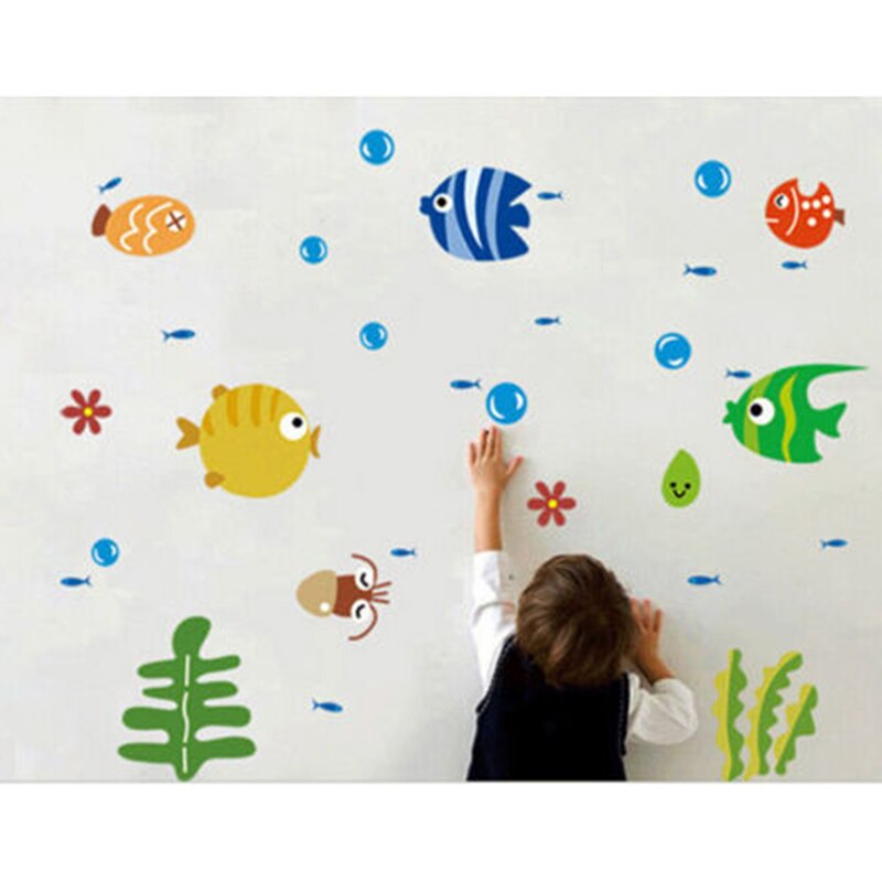 DIY Fish Pattern PVC Wall Sticker Self Adhesive Ti... – Grandado