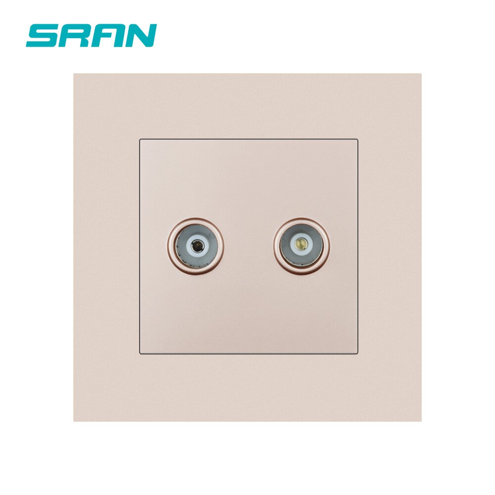 SRAN wall double TV socket white/black/gold/gray/s... – Vicedeal