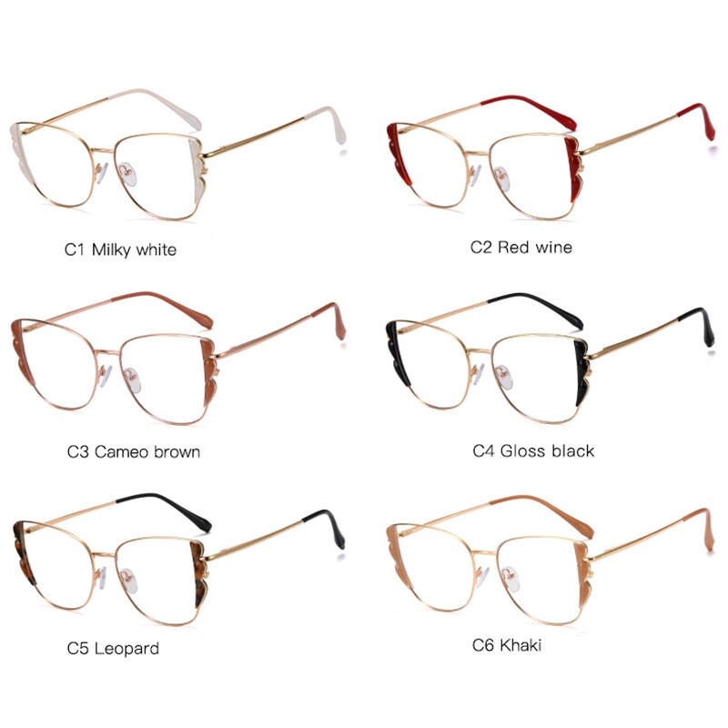 2022 Women Optical Glasses Frame with Recipe Alloy... – Grandado