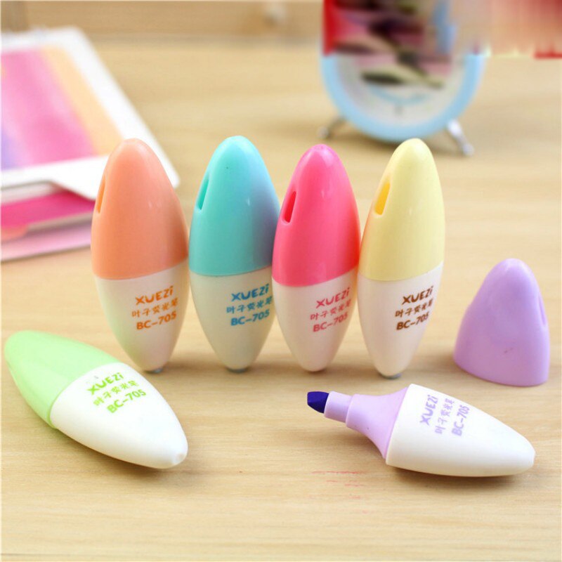 6 pcs/lot Mini leaf Highlighter Cute 6 colors Anim... – Grandado