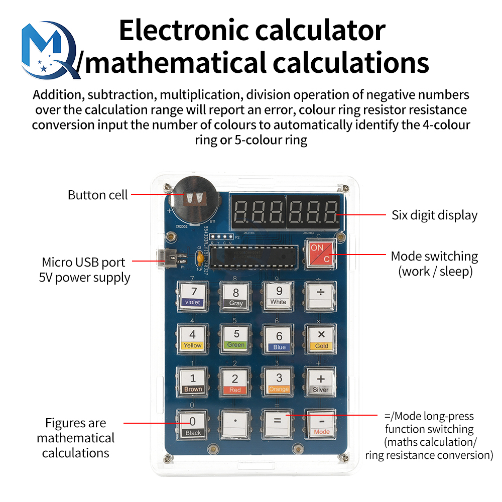 6-Digit Calculator Kit DIY Soldering Practice Kit ... – Grandado