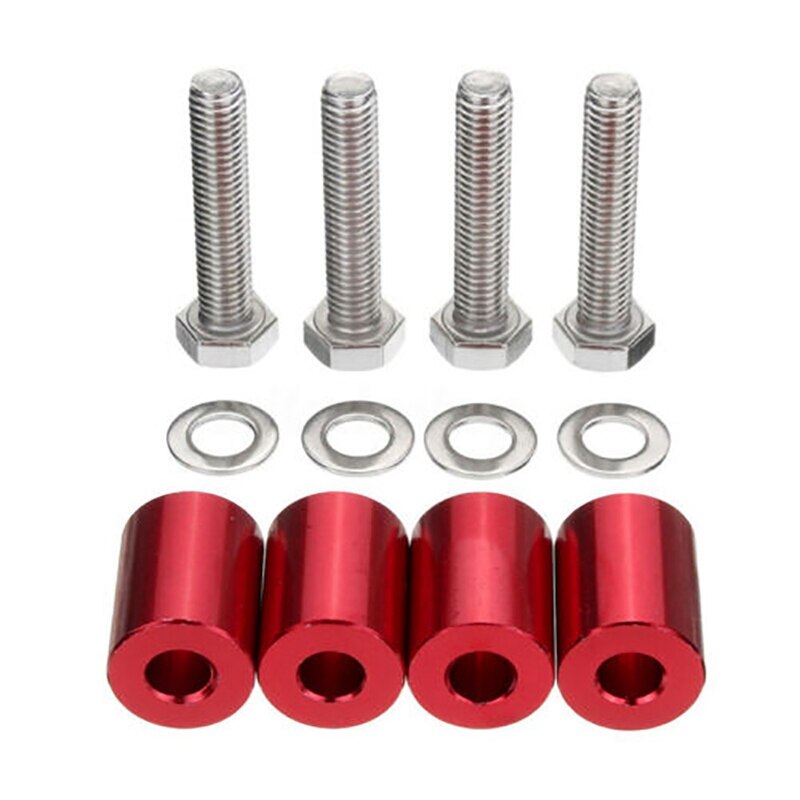Red Bonnet Raisers Billet Hood Vent Spacer Riser Kits JDM Turbo Drift ...