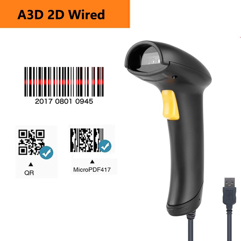 Hstem 2D Draadloze Qr Barcode Scanner Met Usb Opla... – Vicedeal