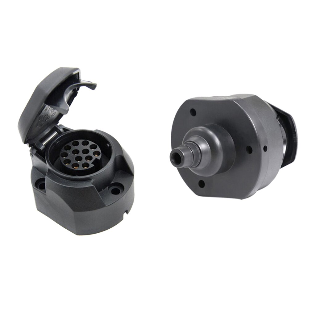 Round 13 Way Pin Trailer Boat Light Socket Connect... – Grandado