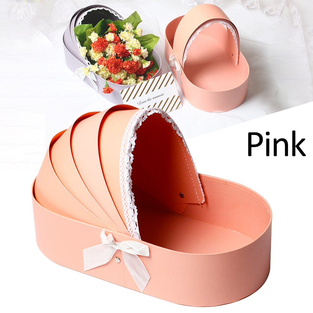 Cradle Flower Box Rose Flower Arrangement Basket B... – Grandado