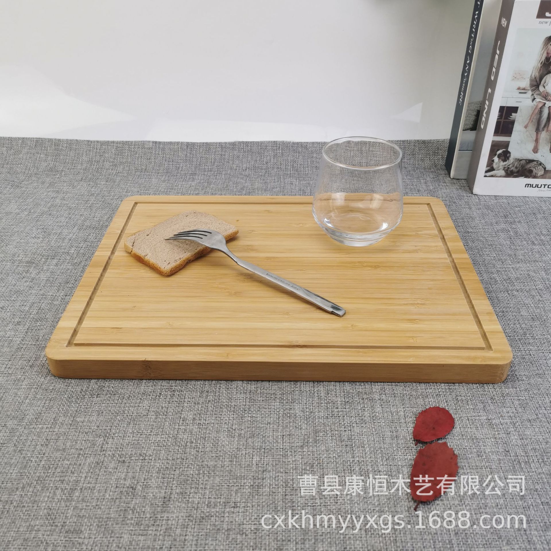 Wooden plate tray bamboo rectangular western food ... – Vicedeal