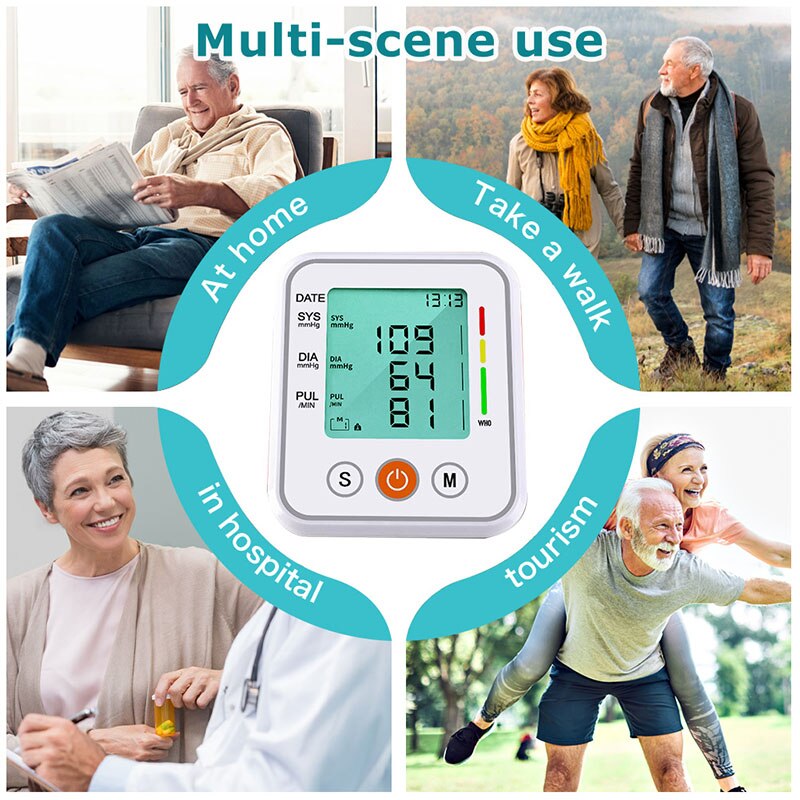 Smart Arm Blood Pressure Monitors Cuff LCD Display... – Grandado