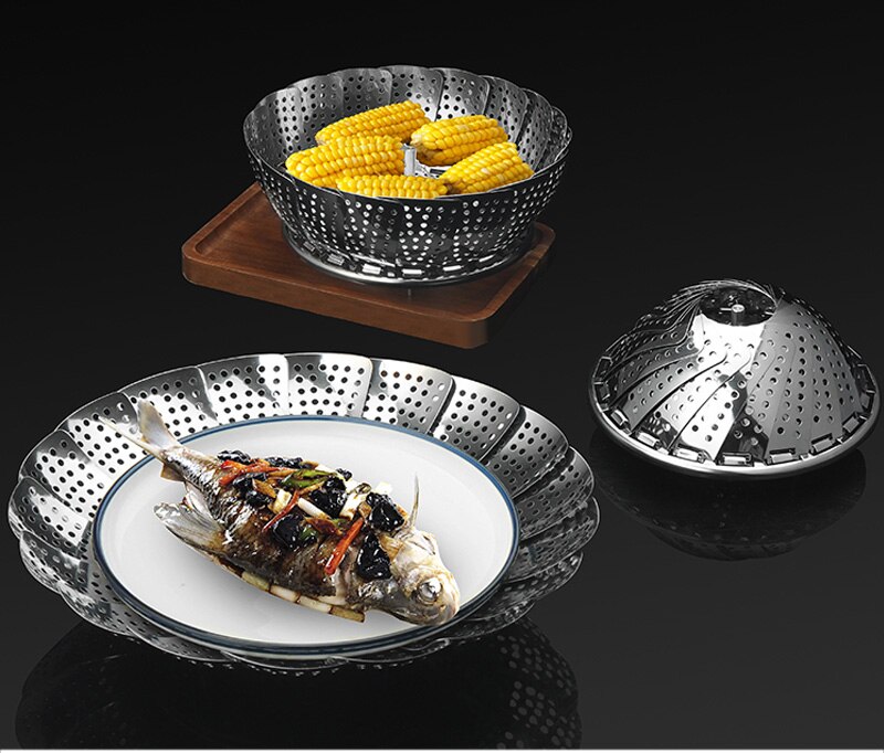 1PC Folding Dish Steam Stainless Steel Food Steame... – Grandado