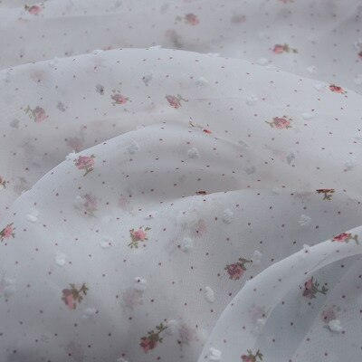 floral applique print chiffon fabric,rose pattern ... – Grandado