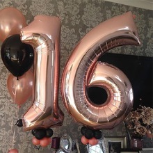1Pc 40inch Rose Gold Number Foil Balloon Digit Hel... – Vicedeal