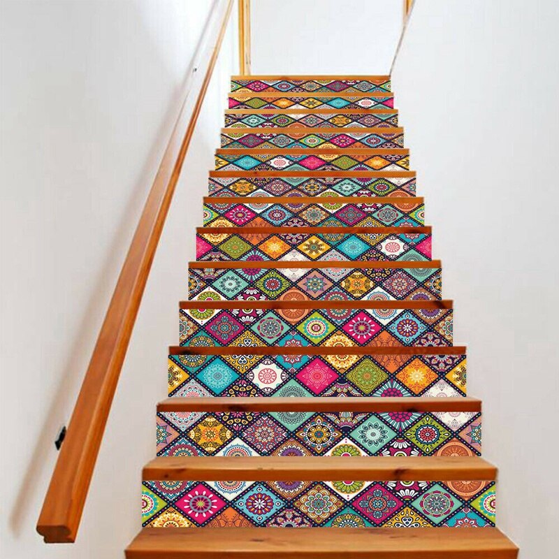 6Pcs Staircase Stair Riser Floor Sticker DIY Wall ... – Grandado