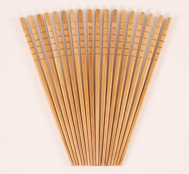 5 Pairs Handmade Natural Bamboo Wood Chopsticks He... – Vicedeal