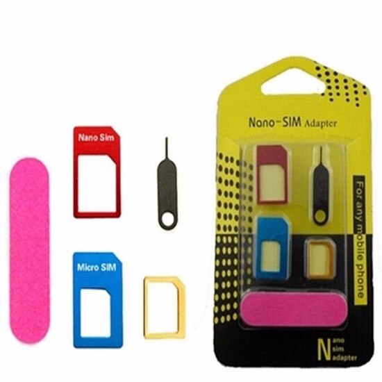 100pcs 5 in1 Metal Nano Sim Card Adapter + Micro S... – Grandado