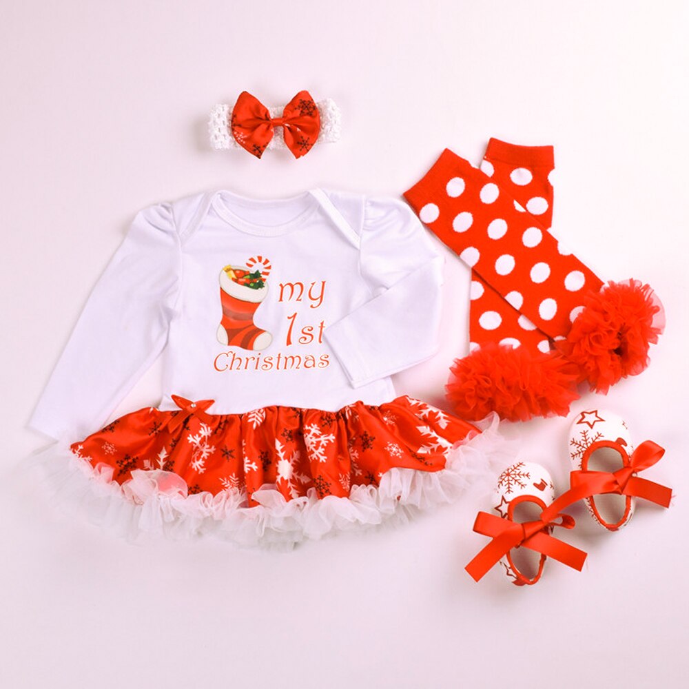 4pcs Clothing Set Christmas Baby Girl Clothes Newb... – Grandado