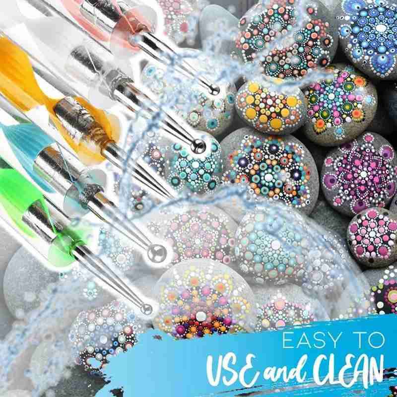 Stippling Tools 20 Pcs Painted Template Stone Pain... – Grandado