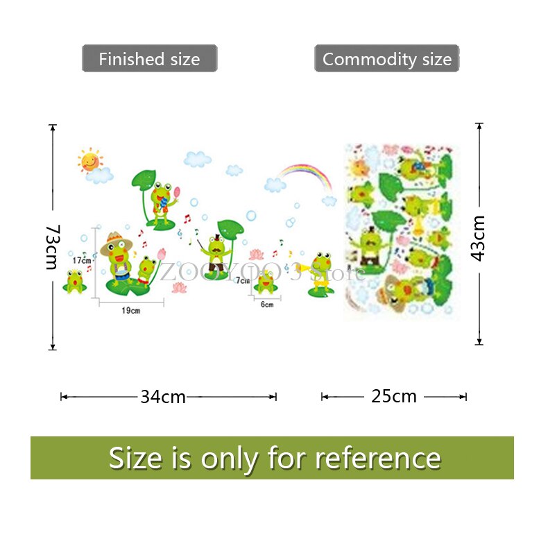 Cartoon Gelukkige Kikker Muursticker Voor Kinderka... – Vicedeal