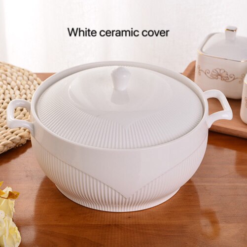 Ceramic Soup Pot Nordic Phnom Penh White Round 2.6... – Grandado