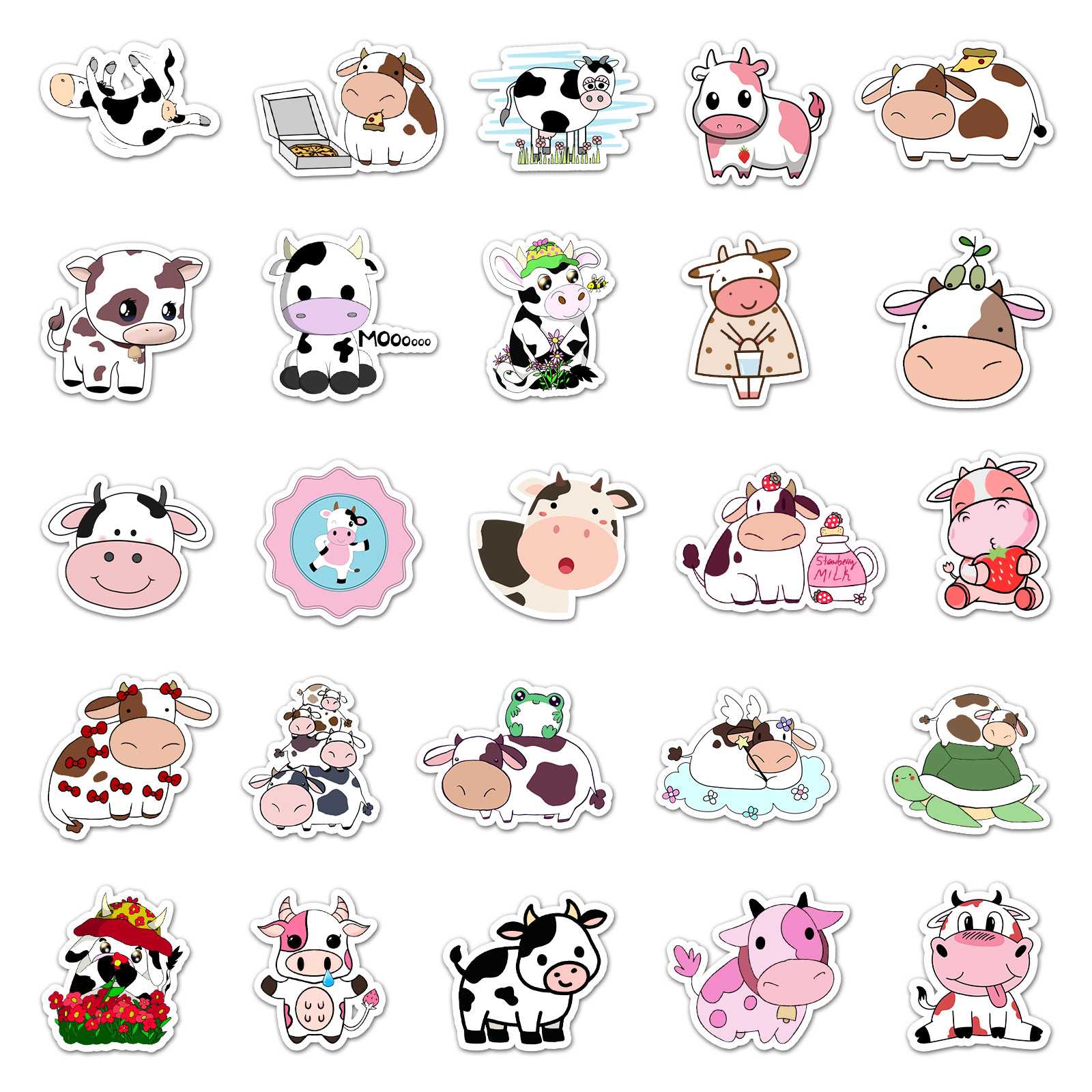 50pcs/set Cows Theme Sticker Waterproof for Car Bu... – Grandado