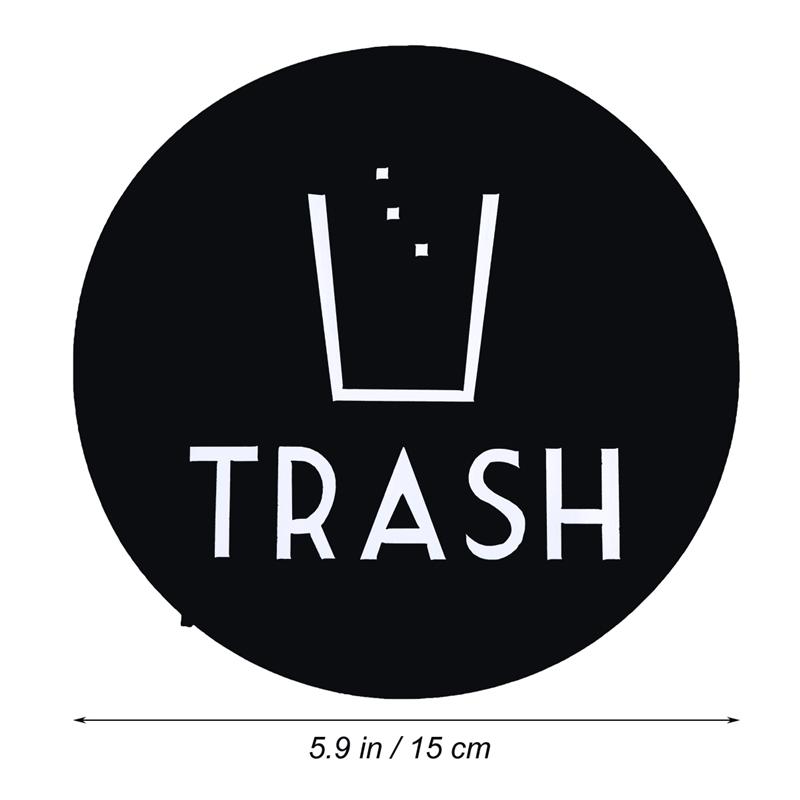 5 "X 5" Black Trash Decal Sticker Voor Vuilnisbakk... – Vicedeal