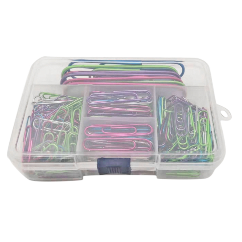 250 Pcs Paper Clips with Plastic Box Coated Large ... – Vicedeal