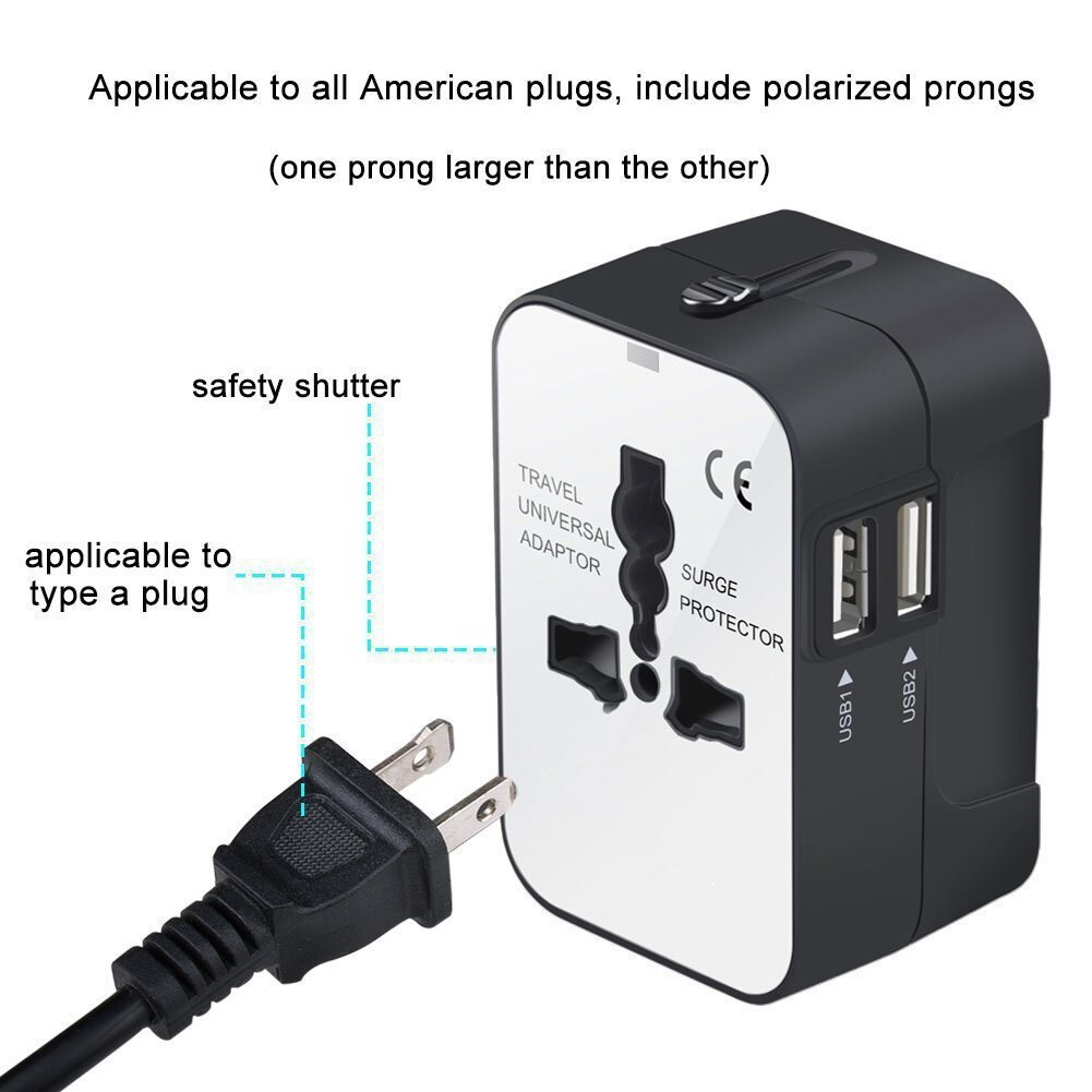 Universal Travel Adapter International Adapter Plu... – Grandado