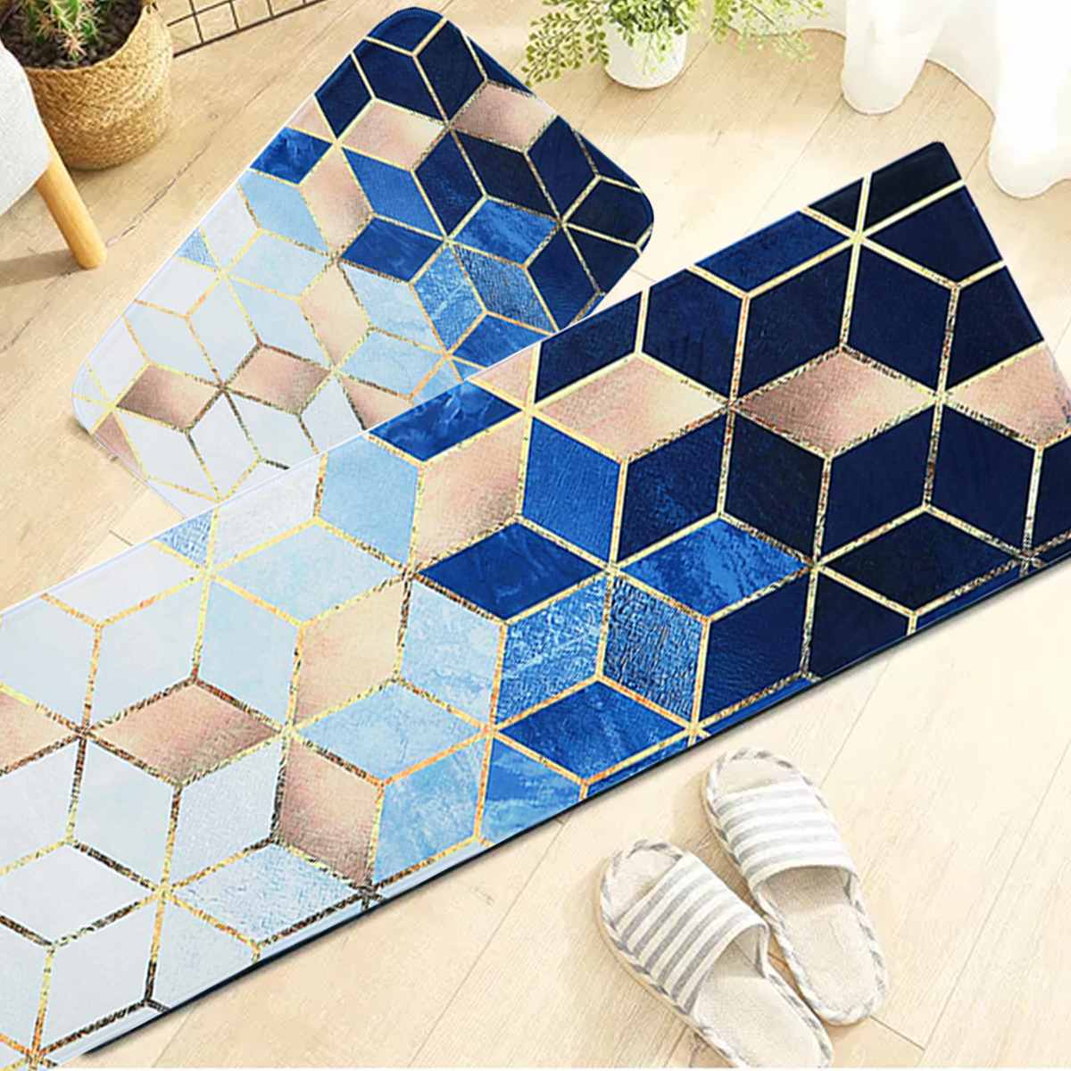 Kitchen Carpets PVC Leather Floor Mats Large Floor... – Grandado