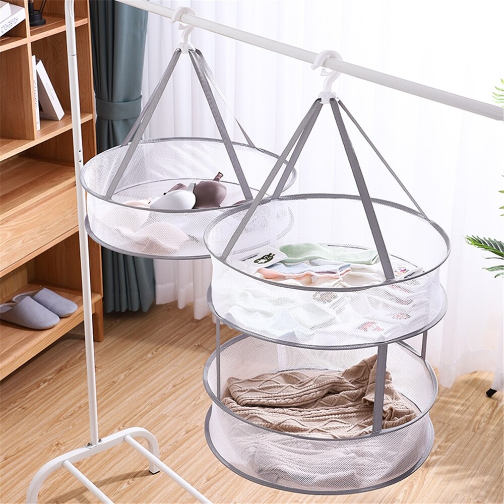 Folding clothes net clothes basket sweater anti-de... – Grandado