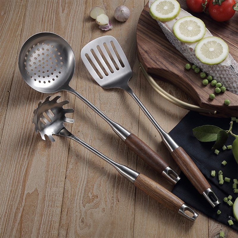 Kitchen Cooking Utensils, Turner/ Soup Ladle/ Slot... – Vicedeal