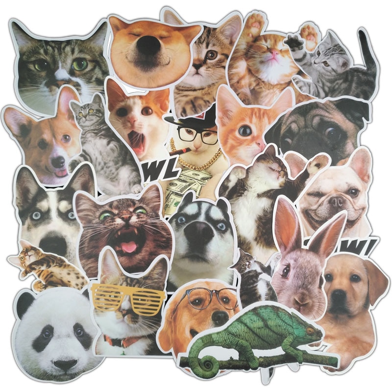 TD ZW 24Pcs/Lot Lovely Cute Pets Puppy Cat Sticker... – Grandado
