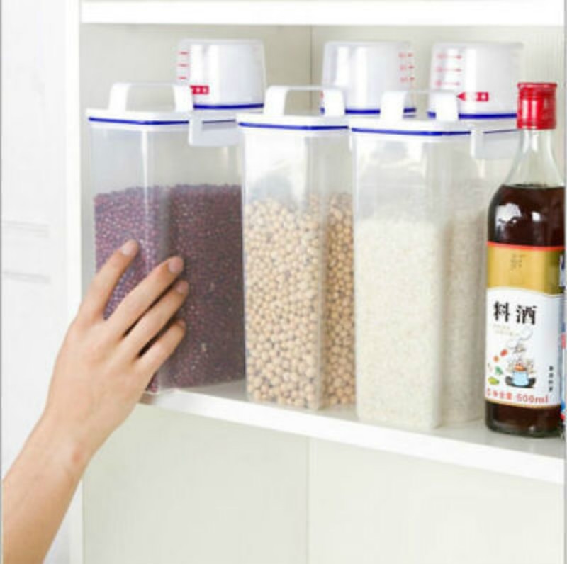 2L Plastic Cereal Dispenser Storage Box Kitchen Fo... – Vicedeal
