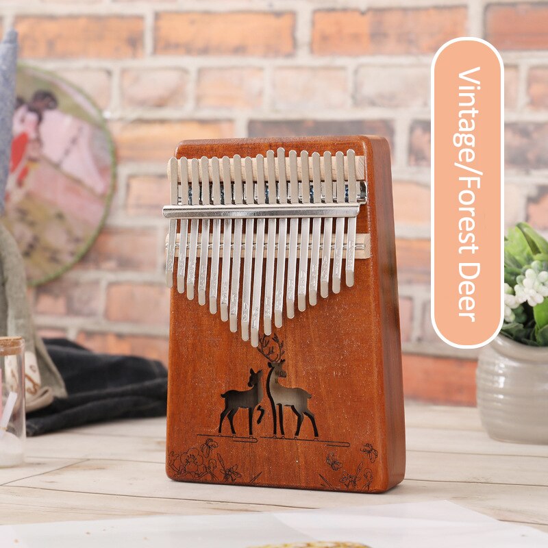 Kalimba 17 Keys Thumb Piano Handguard Wood Mahogan... – Grandado