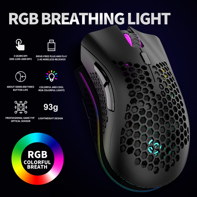 BM600 2.4GHz Wireless Gaming Mouse USB Rechargeabl... – Grandado