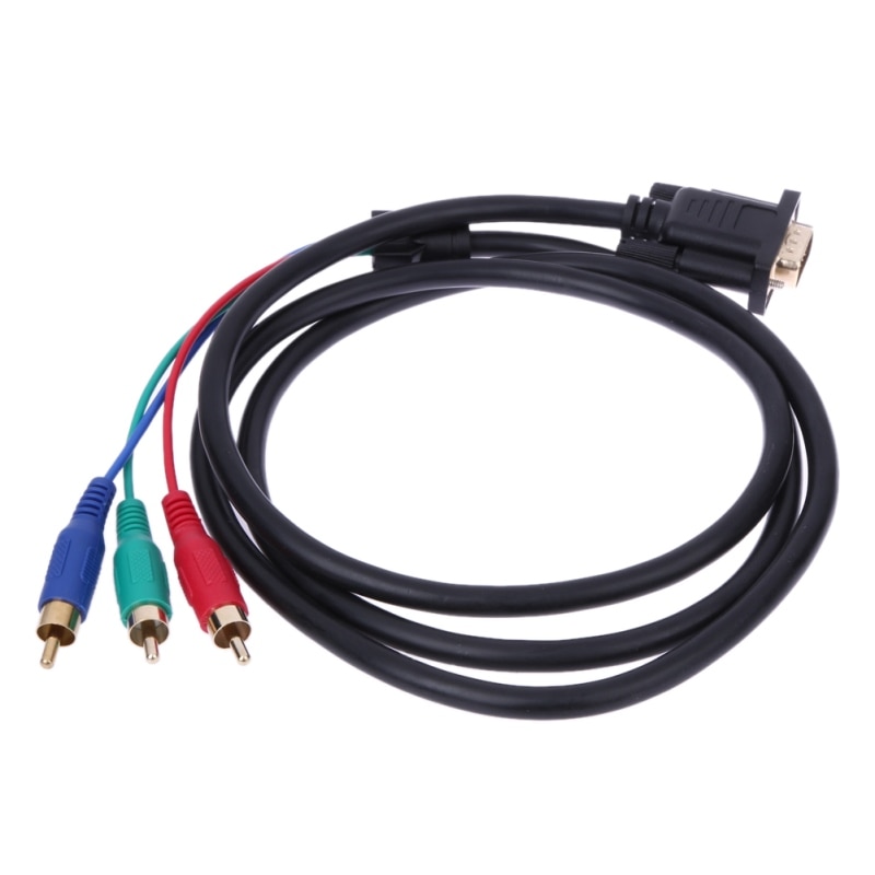 1.5m 5Ft VGA to TV 3 RCA Component AV Premium Vers... – Vicedeal