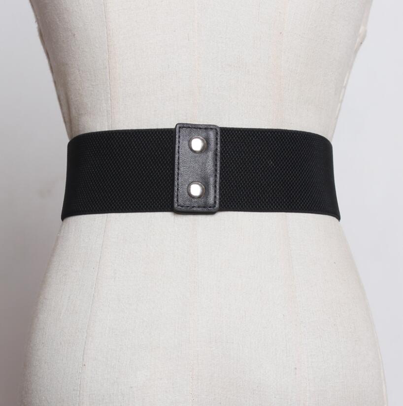 Women's runway pu leather elastic Cummerbunds fema... – Grandado