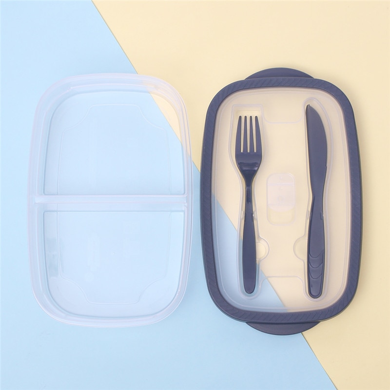 2 Compartment Plastic Bento Box Home Lunchbox Box ... – Grandado