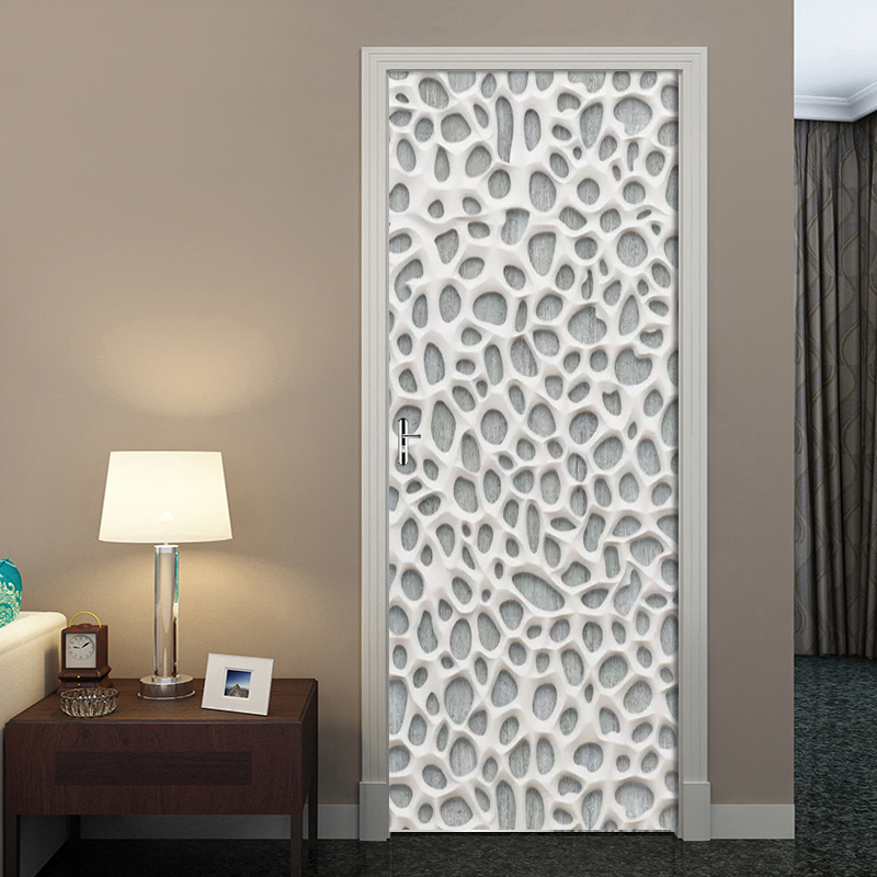 DIY Door Sticker 3D Nordic Modern Plaster Hollow M... – Vicedeal