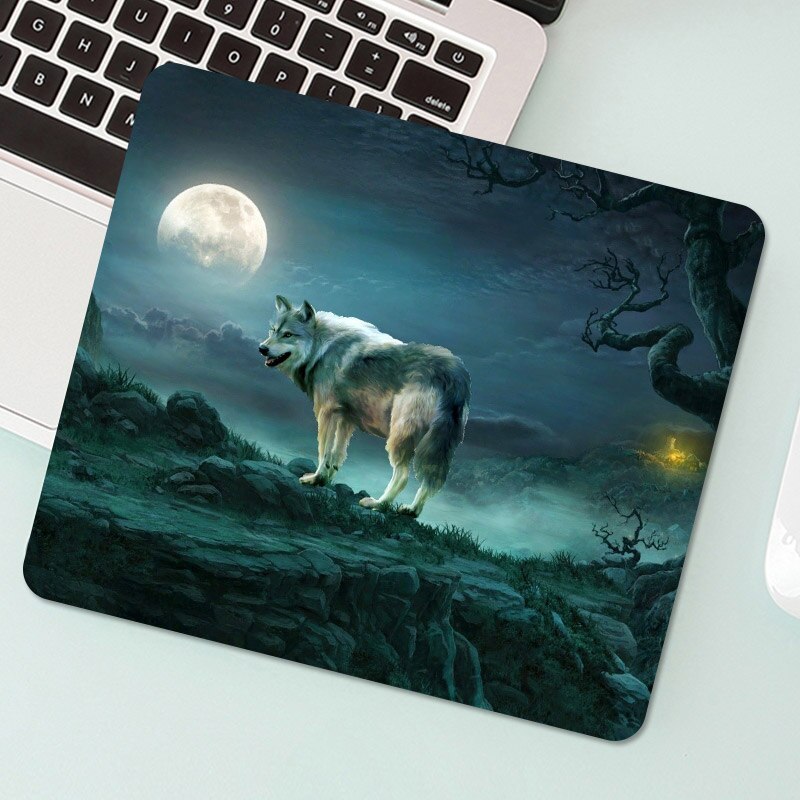 Dier Wolf Gedrukt Computer Rechthoek Mousepad Spel... – Grandado