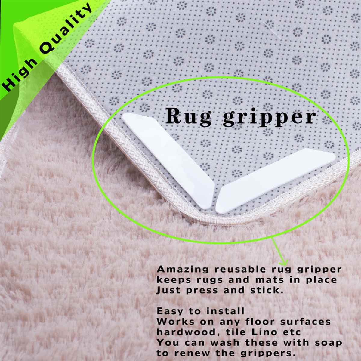 6pcs Rug Grippers Tape Anti Slip Rug Pad Gripper S... – Grandado