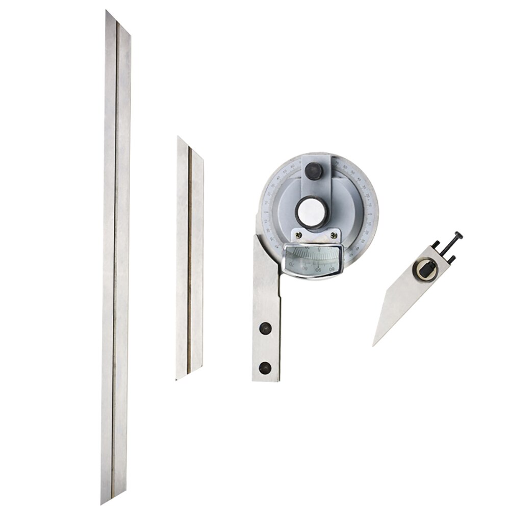 Universal chrome-plated vernier angle protractor 0... – Vicedeal