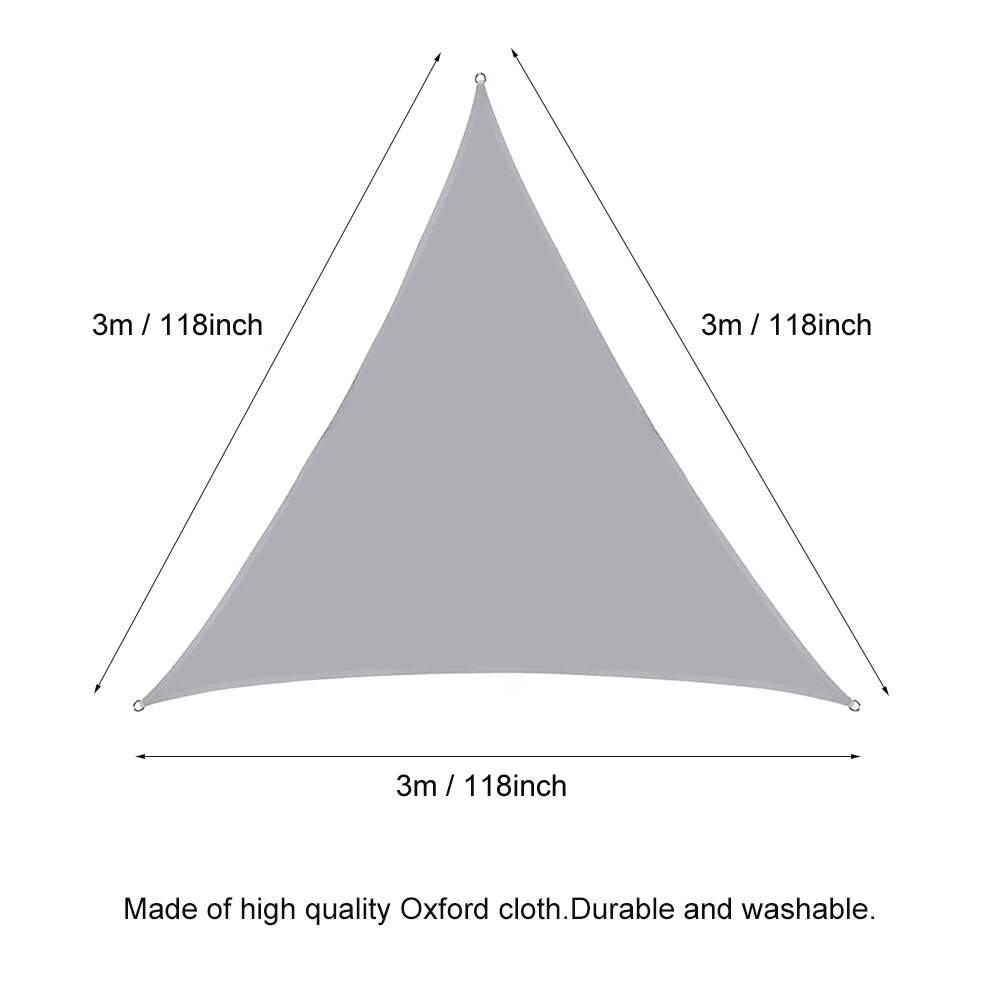 3*3*3m Waterproof Sun Shelter Triangle Sunshade Pr... – Grandado