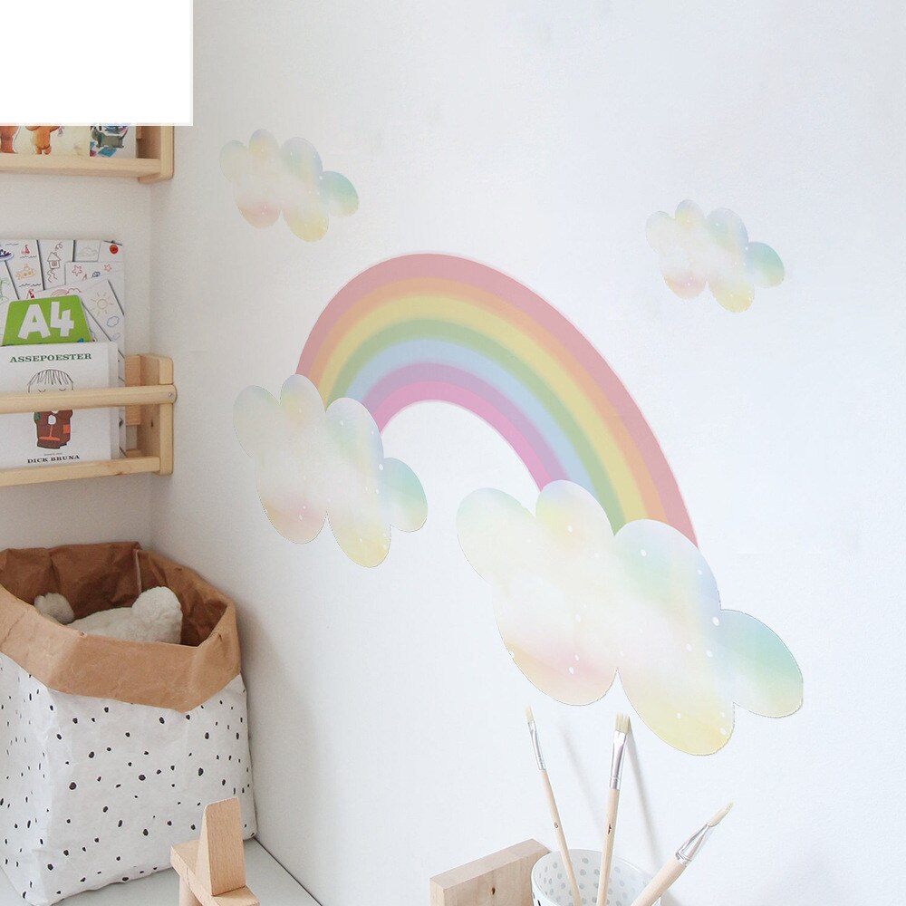 Rainbow clouds Self-adhesive wall stickers kinderg... – Grandado