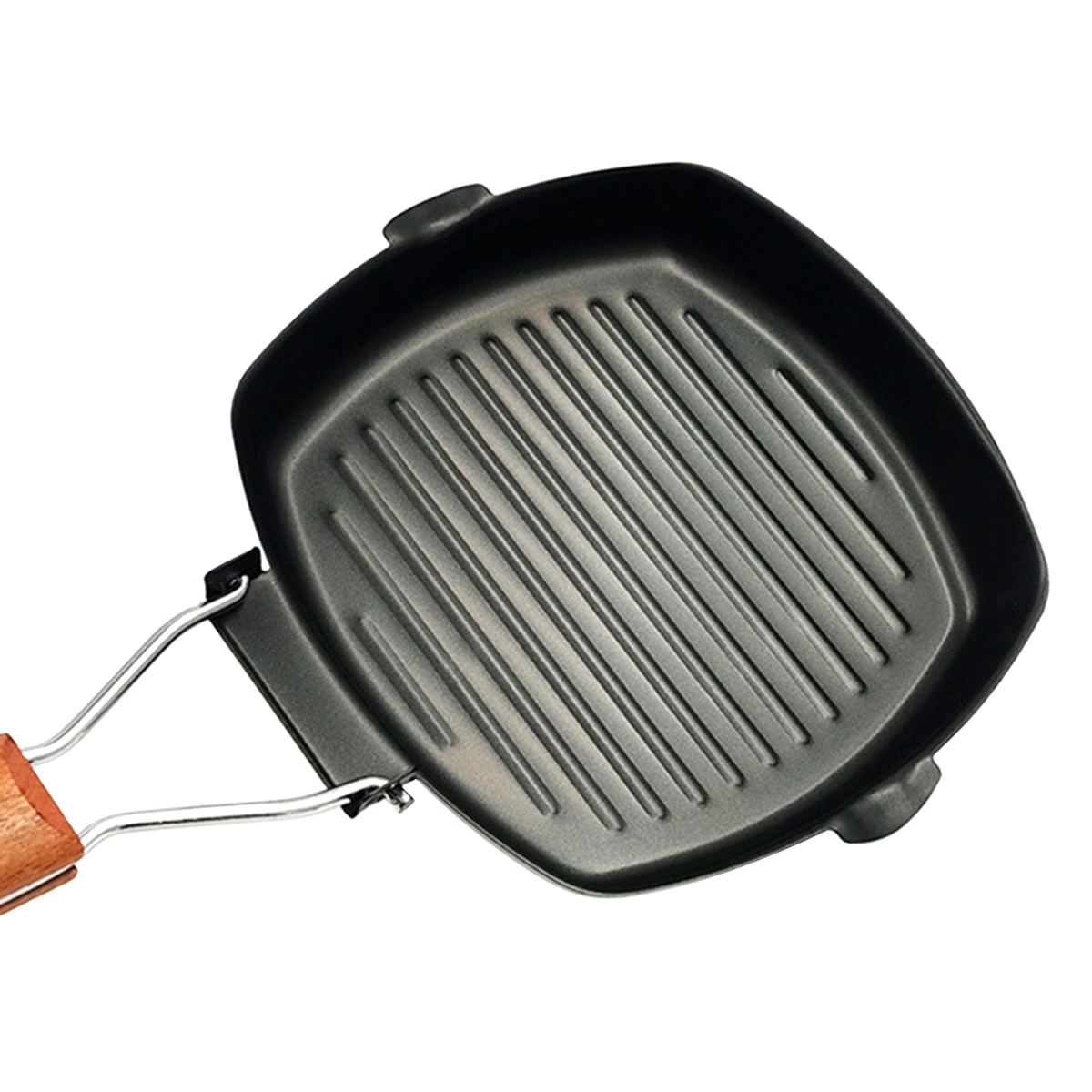 Frying Pan Foldable Wooden Handle Non-stick Pan In... – Grandado