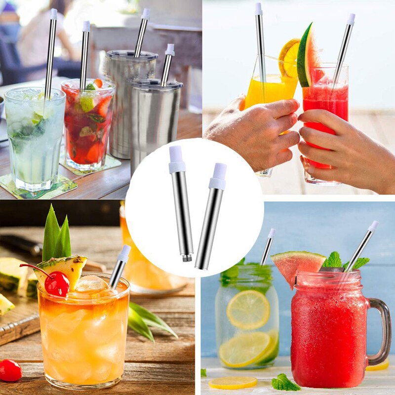 Telescopic Drinking Straw Collapsible Straw Foldab... – Vicedeal