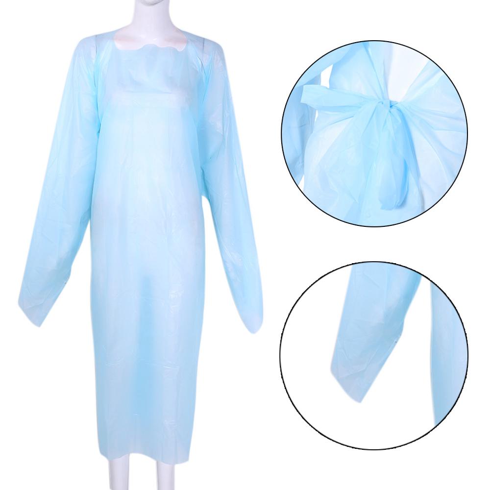 10 Pack Blue Disposable Isolation Gown Protective ... – Vicedeal