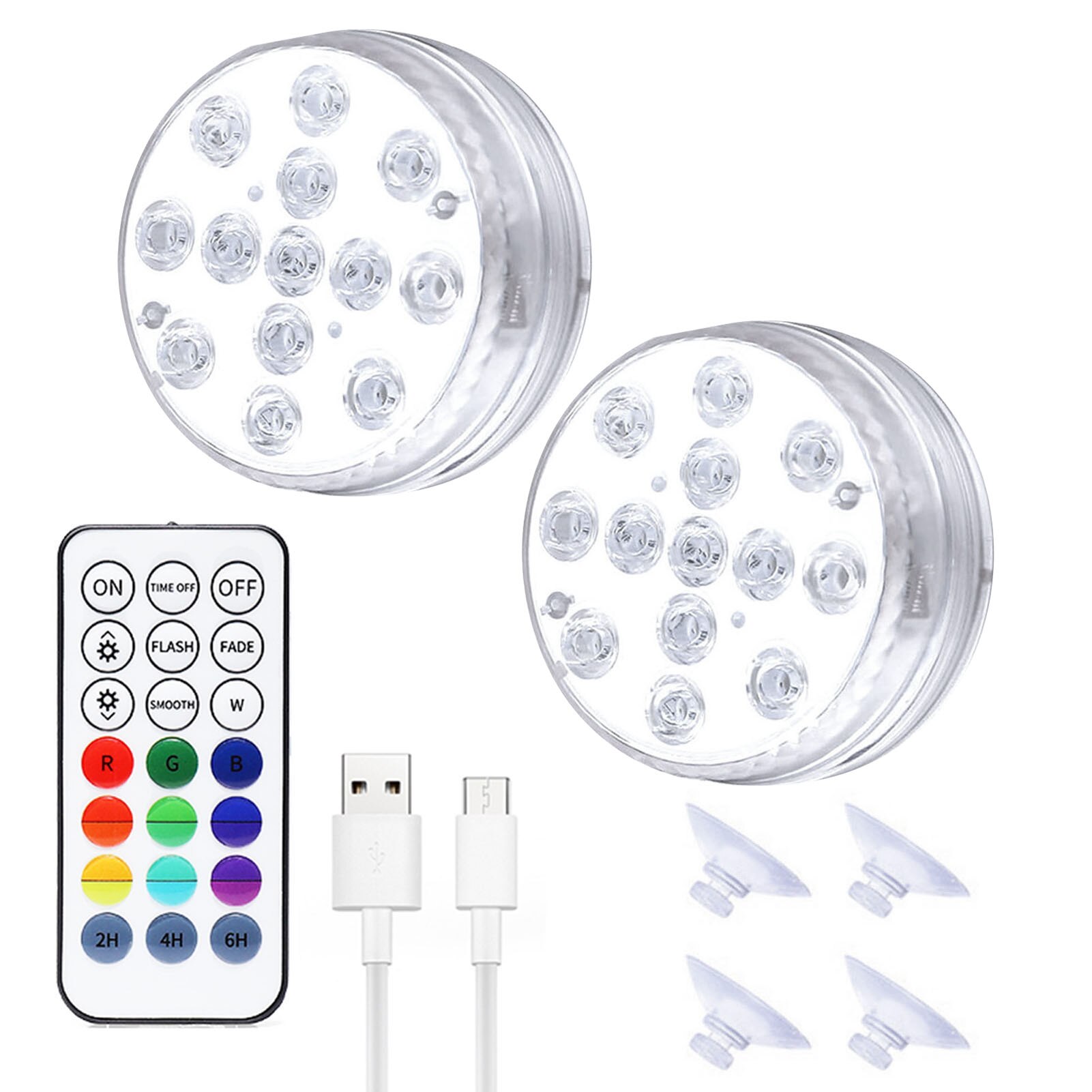 Rgb Underwater Ligh 13 Led Usb Remote Control Subm... – Vicedeal